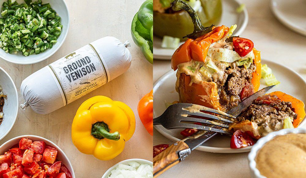 Instant Pot Venison Taco Stuffed Peppers - The Honest Bison